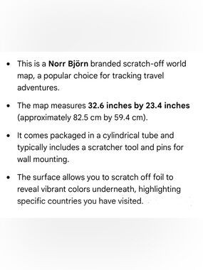 Other | Scratch Off World Map Poster Perfect For Tracking Travel ...